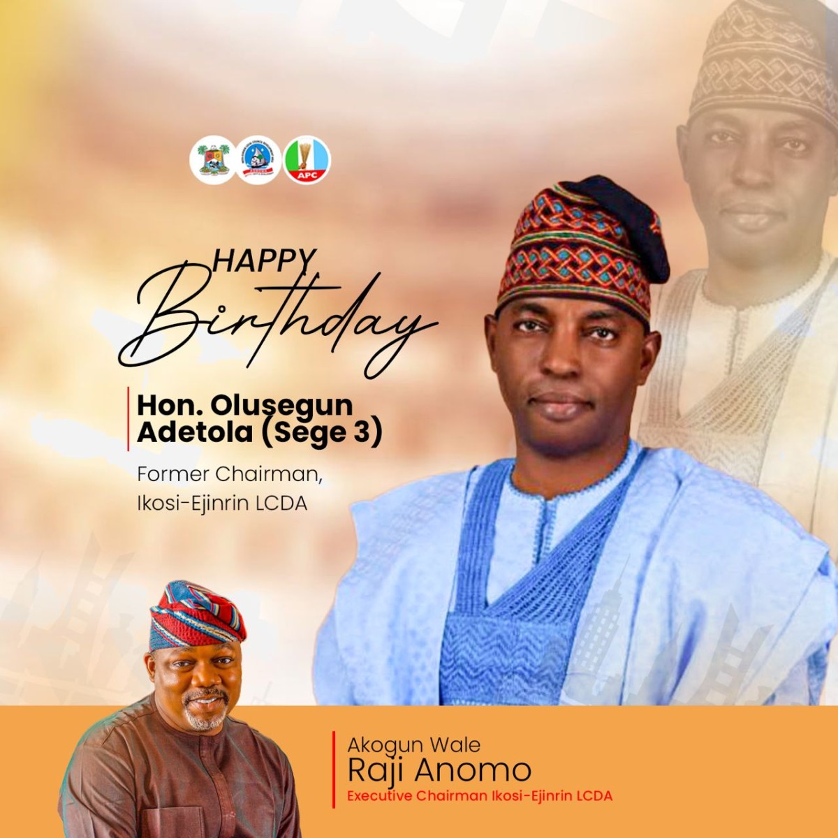 Ikosi-Ejinrin LCDA Celebrates Former Chairman, Hon. Segun Adetol