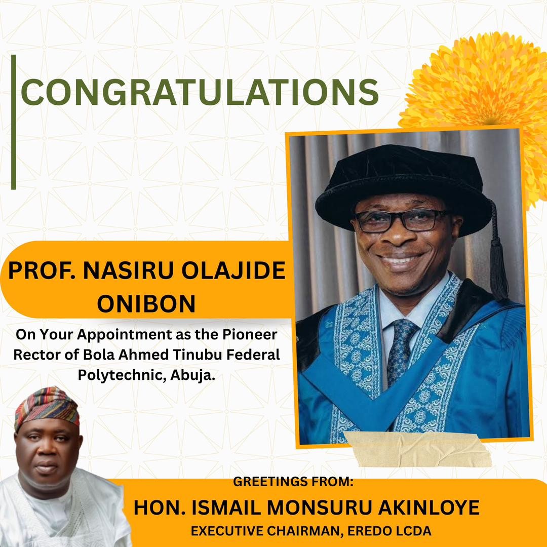 Akinloye Congratulates Onibon on Appointment as Pioneer Rect